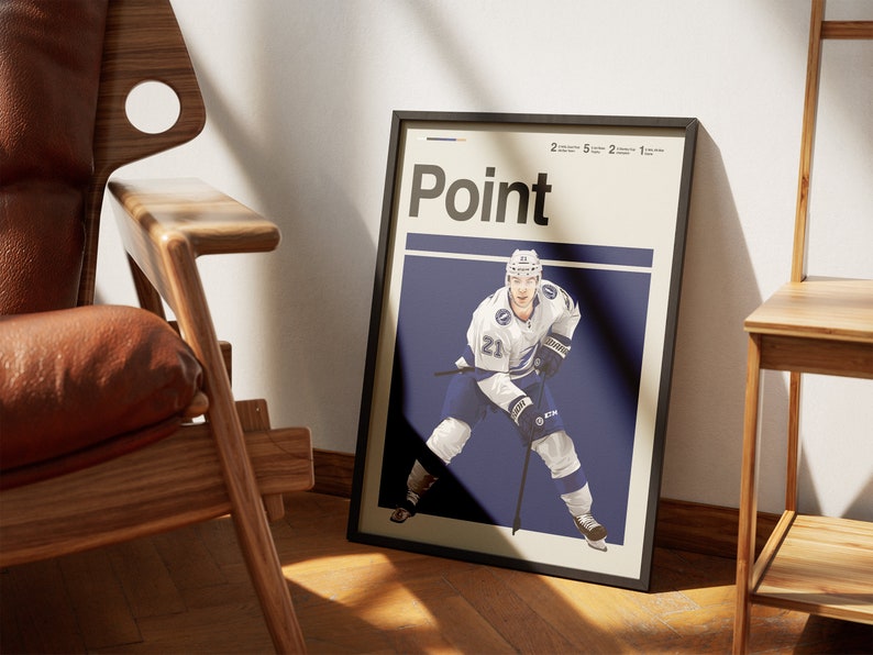 Brayden Point Poster, Hockey Poster, Modern Hockey Print, Minimalist ...