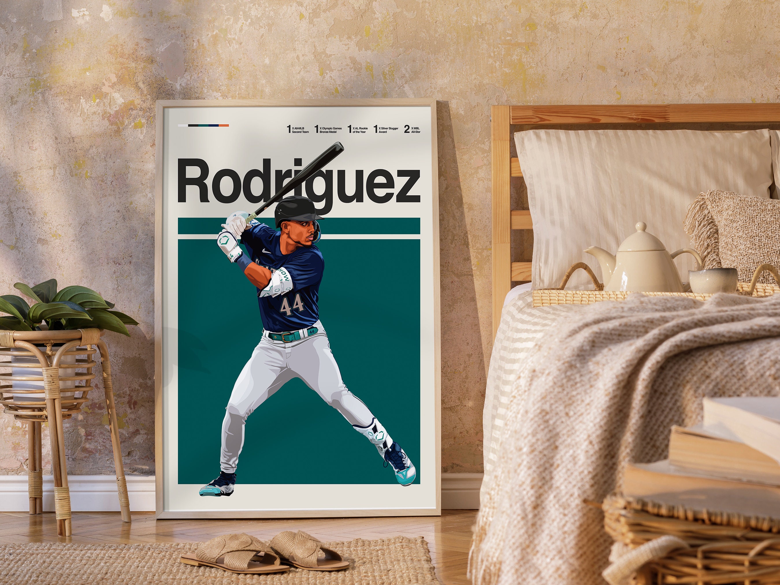 Julio Rodriguez Poster, Baseball Poster, MBL Baseball Print, Baseball ...