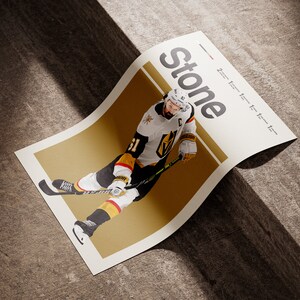 Mark Stone Poster, Hockey Poster, Modern Hockey Print, Minimalist NHL ...