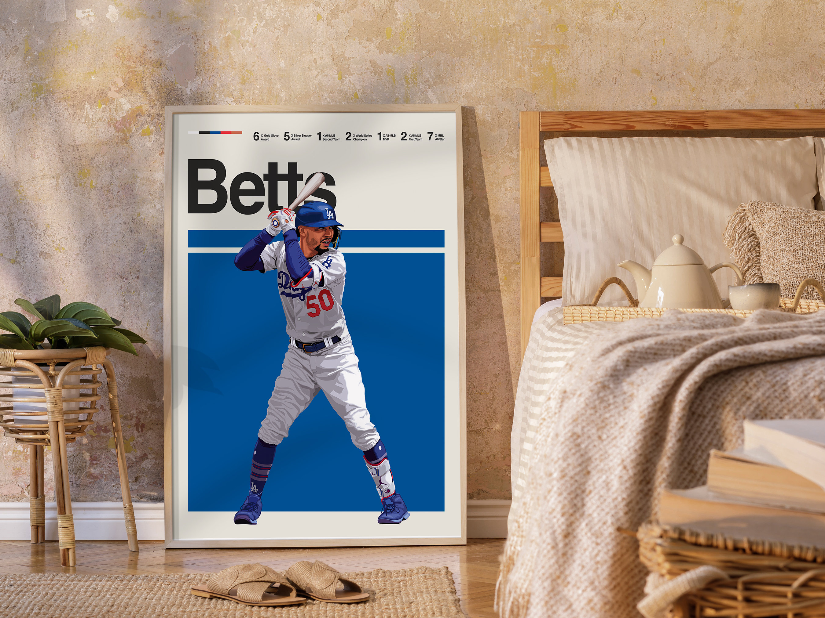 Mookie Betts Poster, Baseball Poster, MBL Baseball Print, Baseball Wall ...
