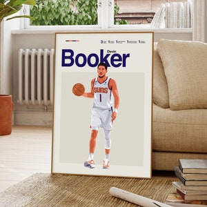 Devin Booker Poster, Basketball Poster, NBA Basketball Print ...