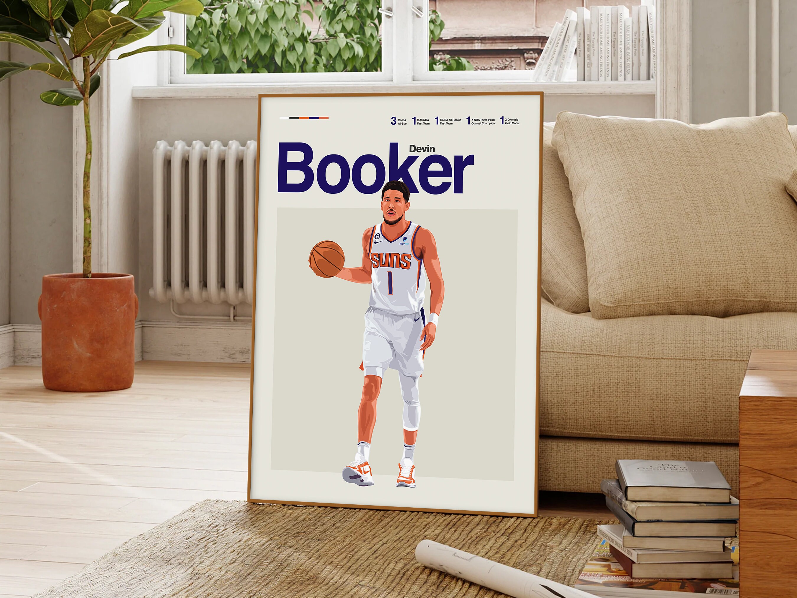 Devin Booker Poster, Basketball Poster, NBA Basketball Print ...
