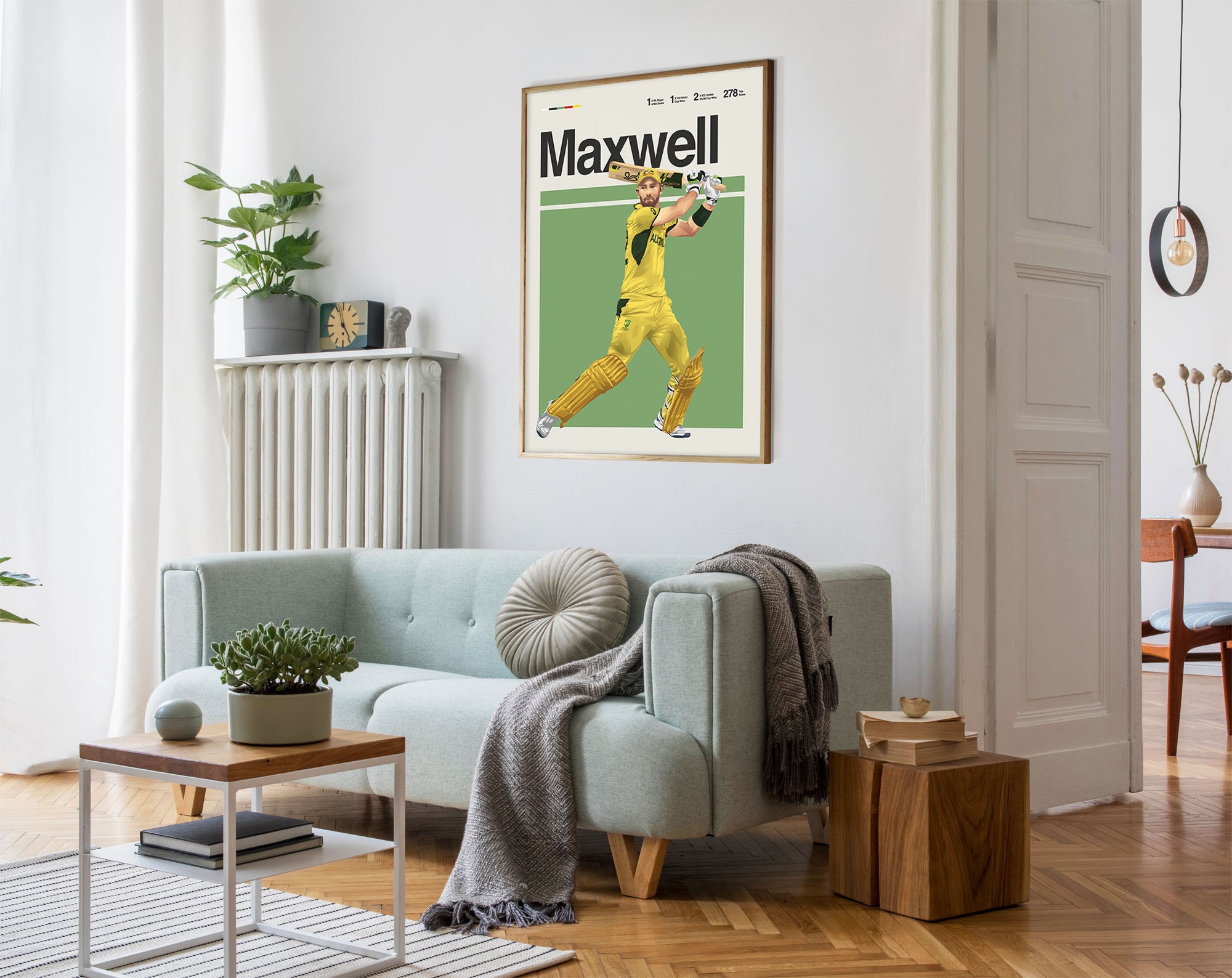 Glenn Maxwell Poster, Cricket Poster, Australia Cricket Team Wall Art ...