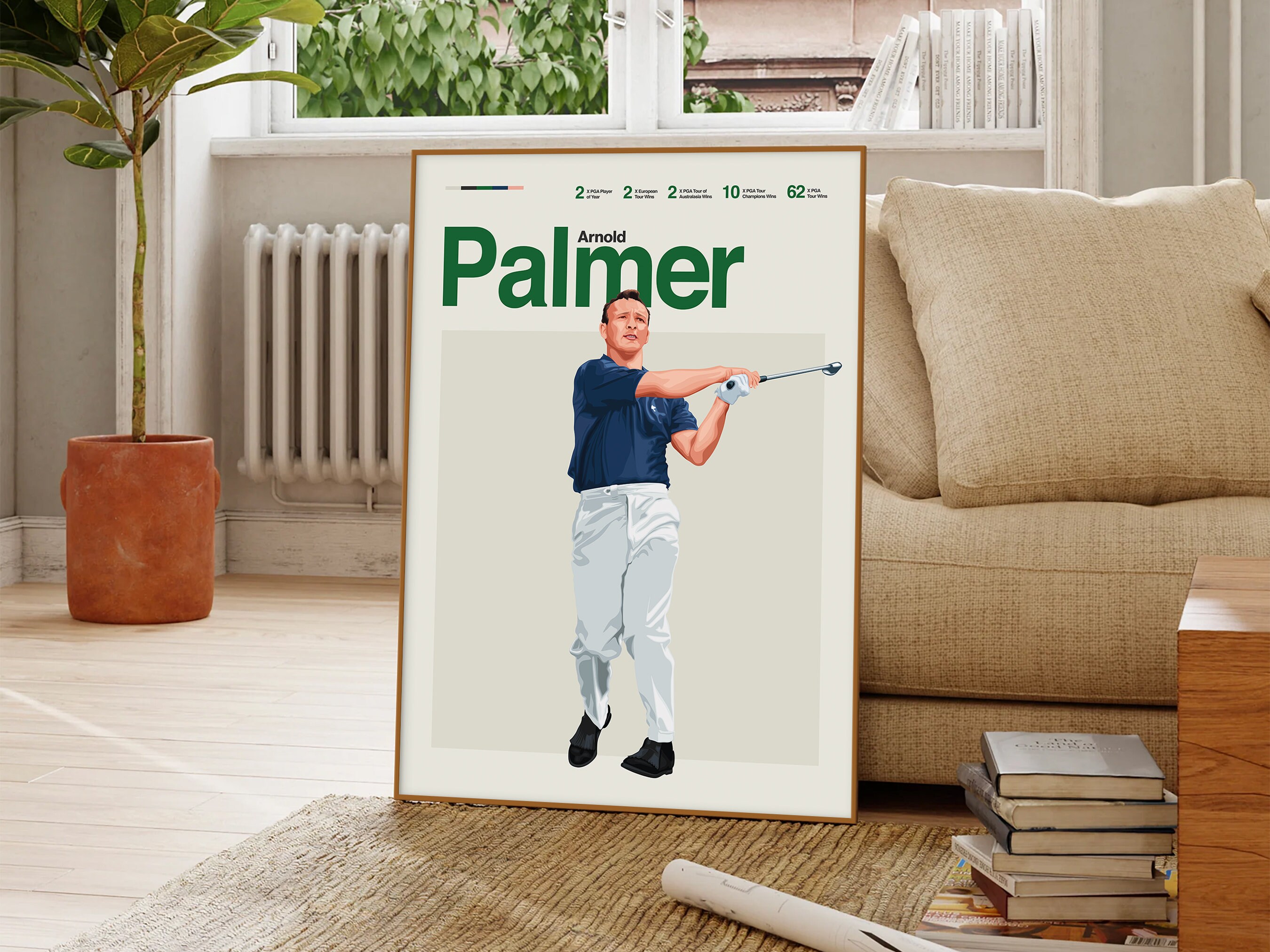 Arnold Palmer Poster, Golf Poster, Modern Golf Print, Minimalist Golf ...