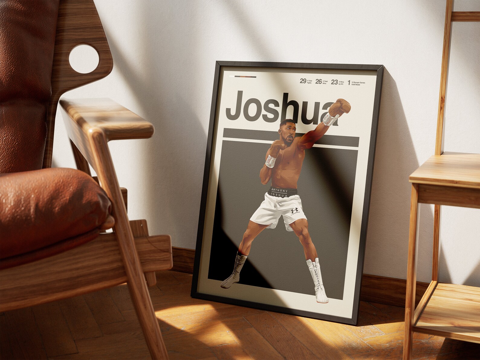 Anthony Joshua Poster, Boxing Poster, Modern Boxing Print, Minimalist ...