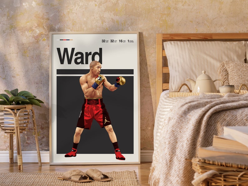 Andre Ward Poster, Boxing Poster, Modern Boxing Print, Minimalist ...