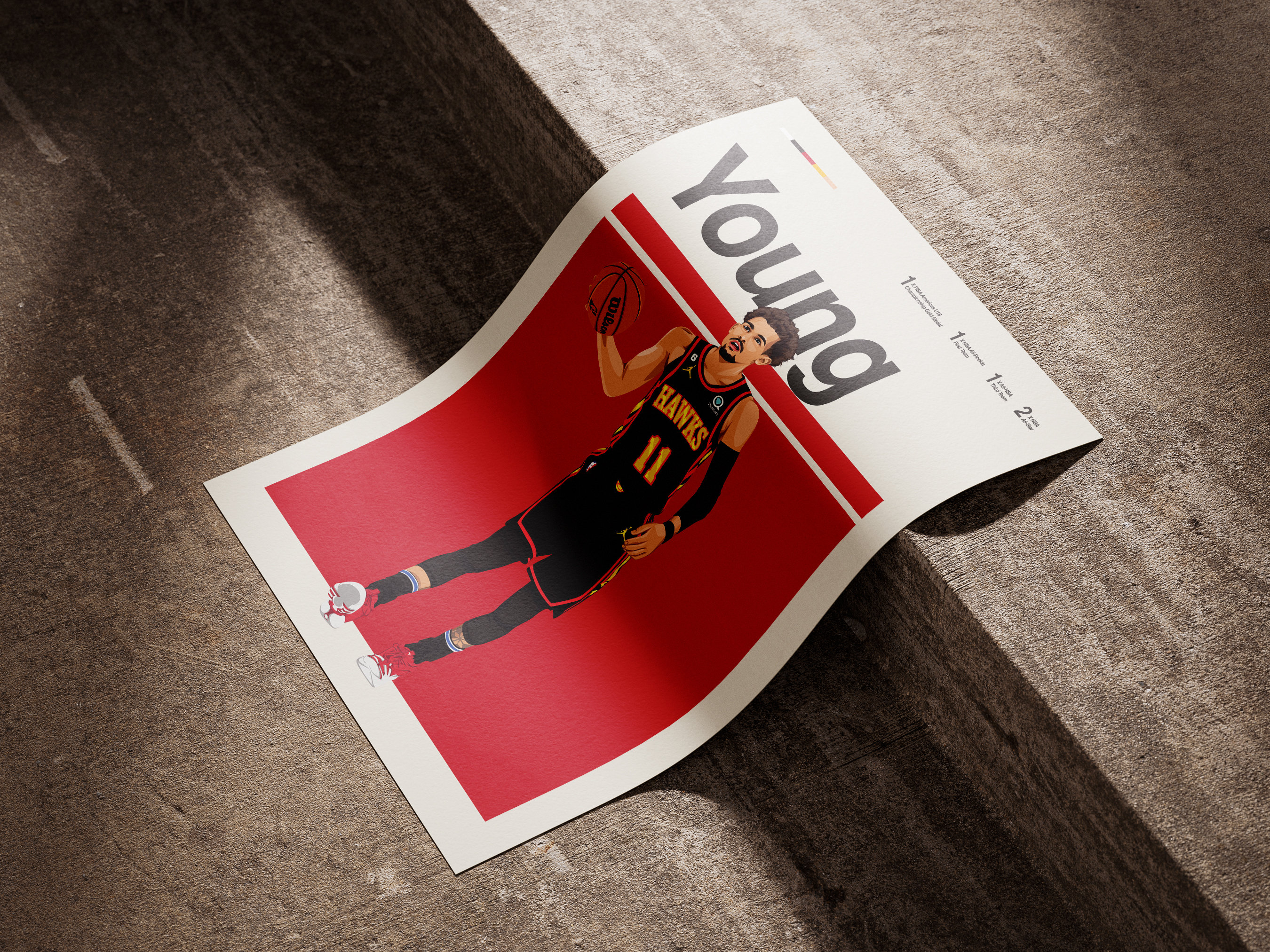 Trae Young Poster, Basketball Poster, NBA Basketball Print, Basketball ...