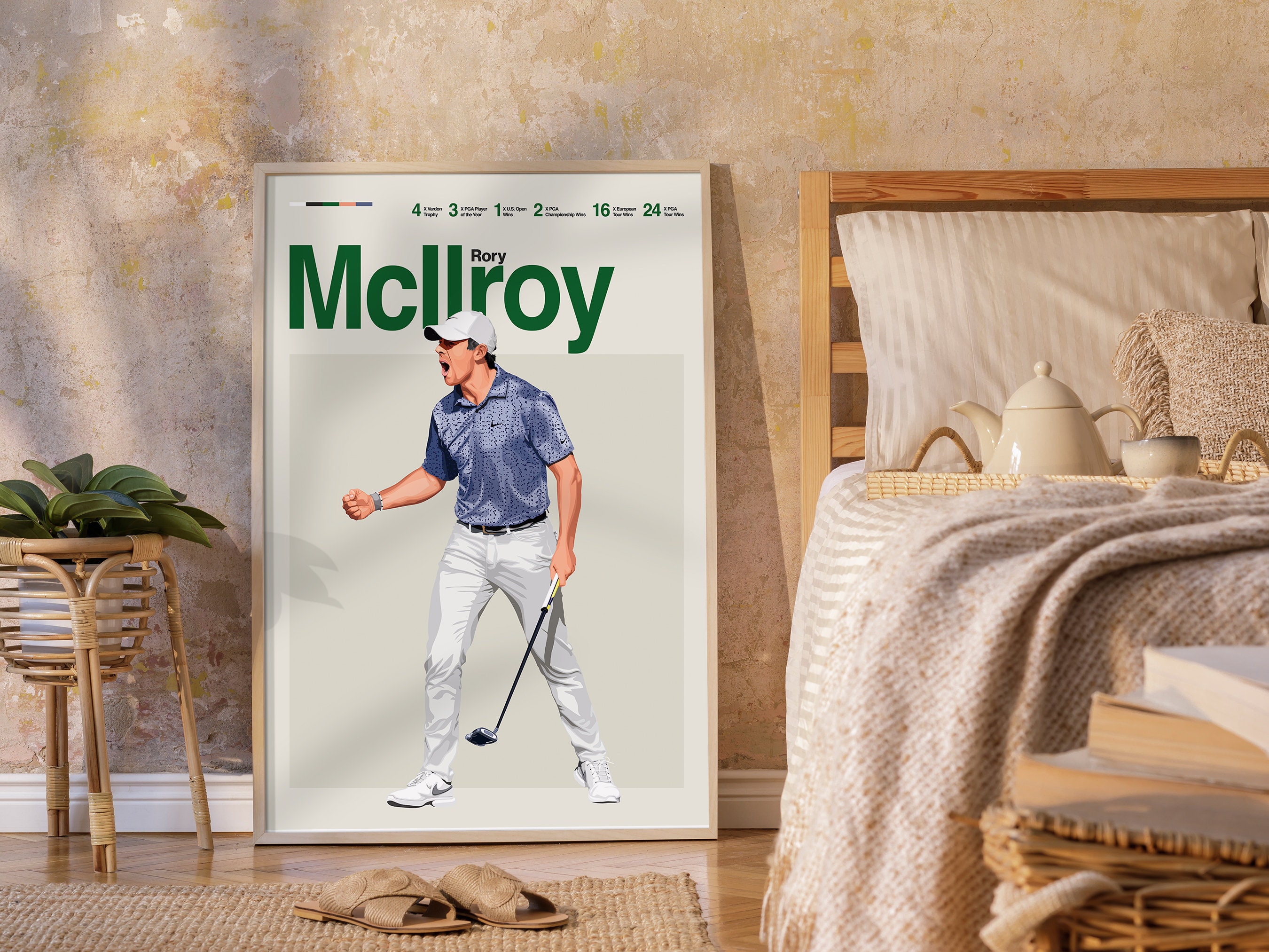 Rory Mcilroy Poster, Golf Poster, Modern Golf Print, Minimalist Golf ...
