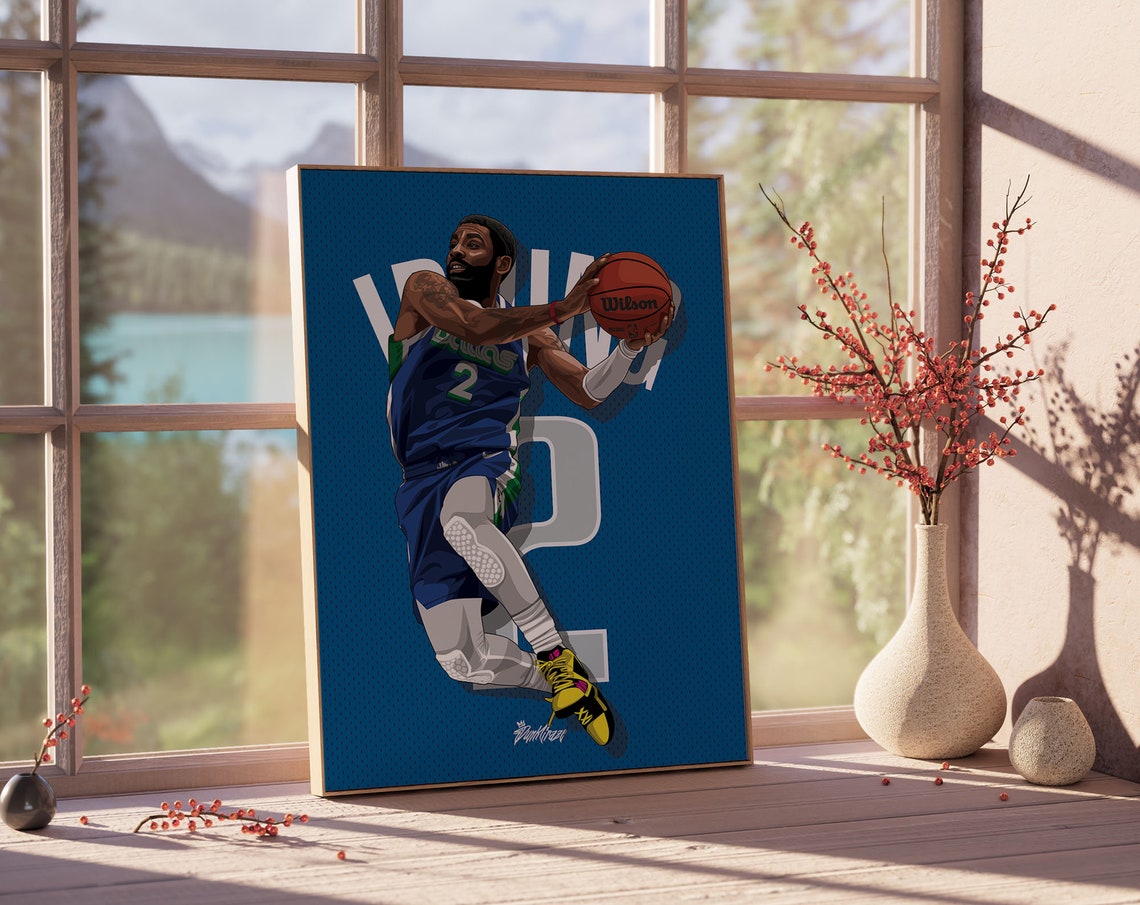 Kyrie Irving Poster, Dunking Poster, NBA Poster, Basketball Slam Dunk ...