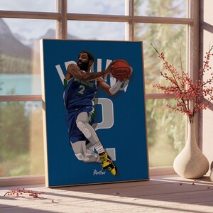 Kyrie Irving Poster, Dunking Poster, NBA Poster, Basketball Slam Dunk ...