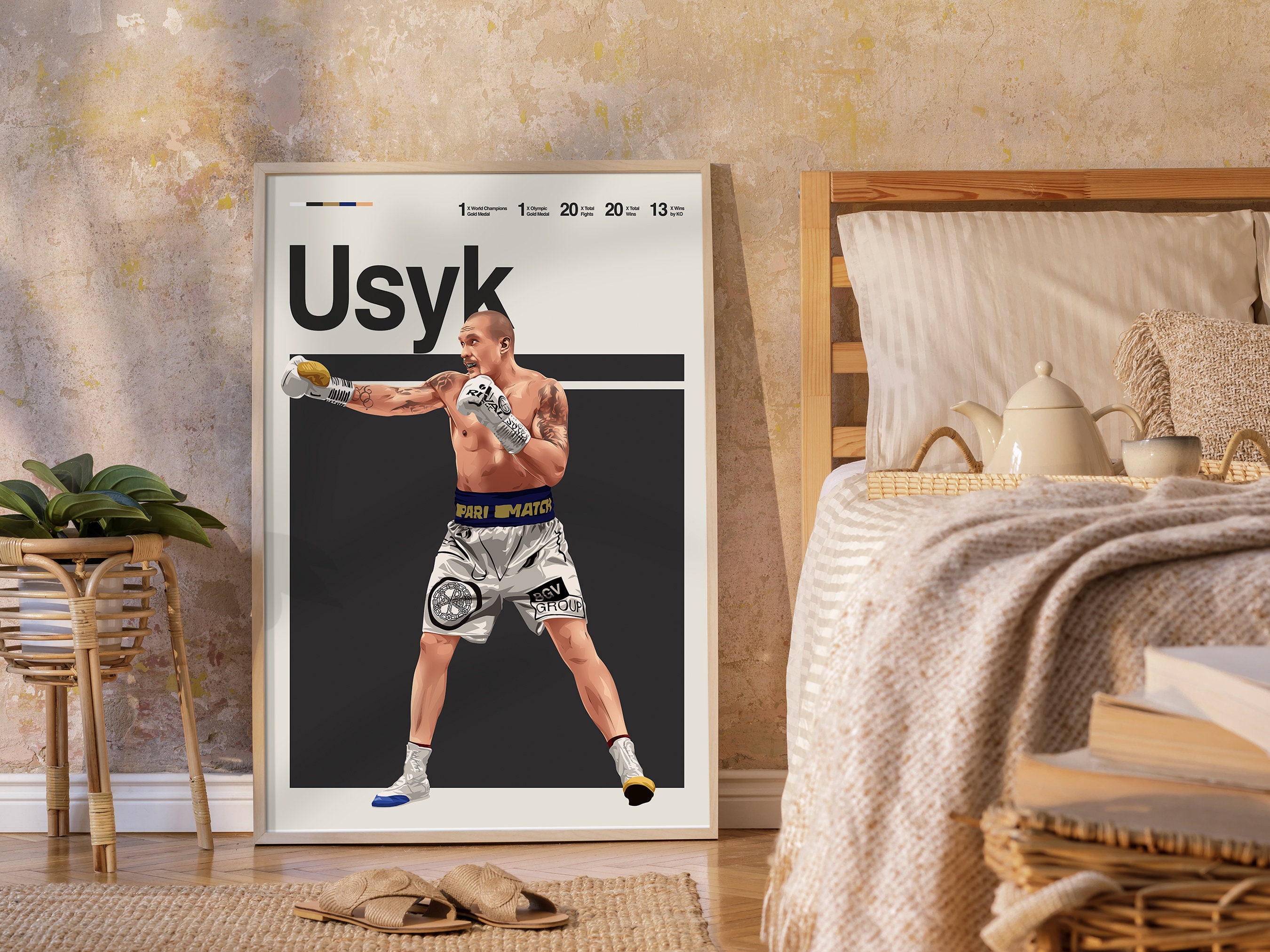 Oleksandr Usyk Poster, Boxing Poster, Modern Boxing Print, Minimalist ...