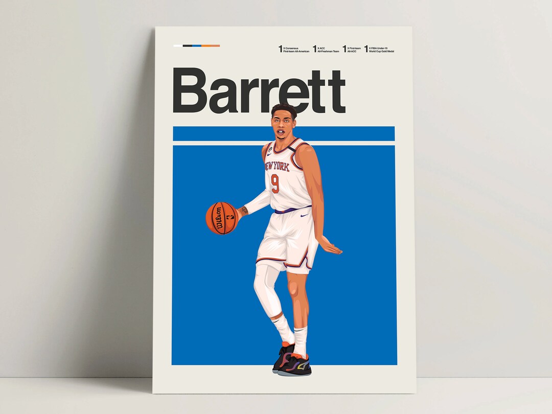 RJ Barrett Poster, Basketball Poster, NBA Basketball Print, Basketball ...