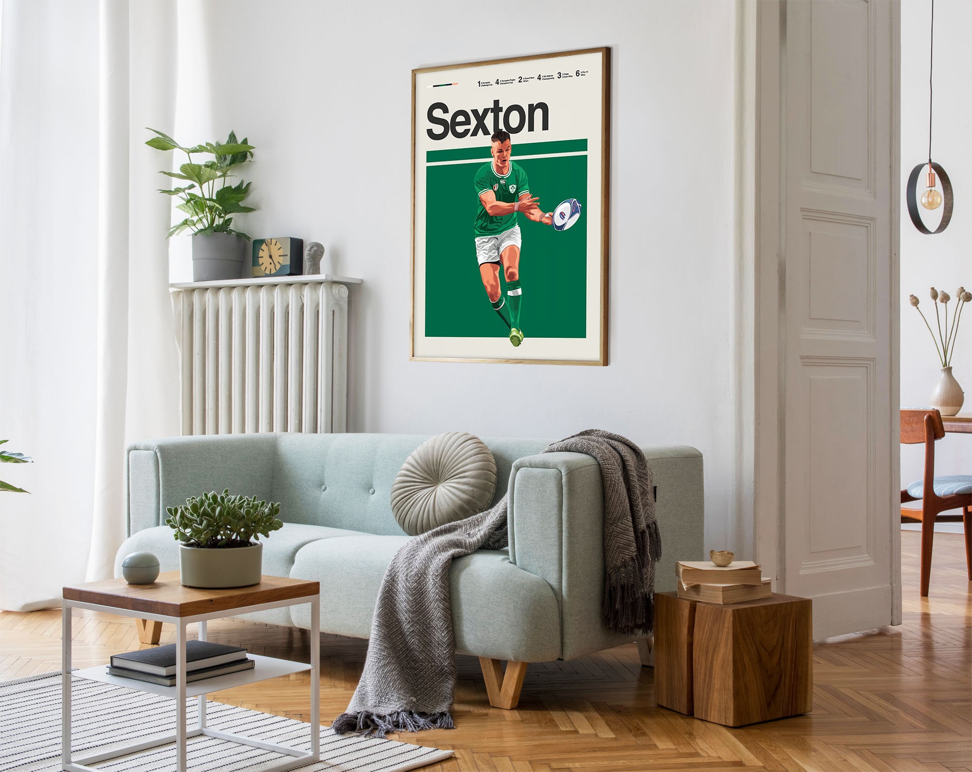 Johnny Sexton Poster, Rugby Poster, Modern Irish Rugby Print ...