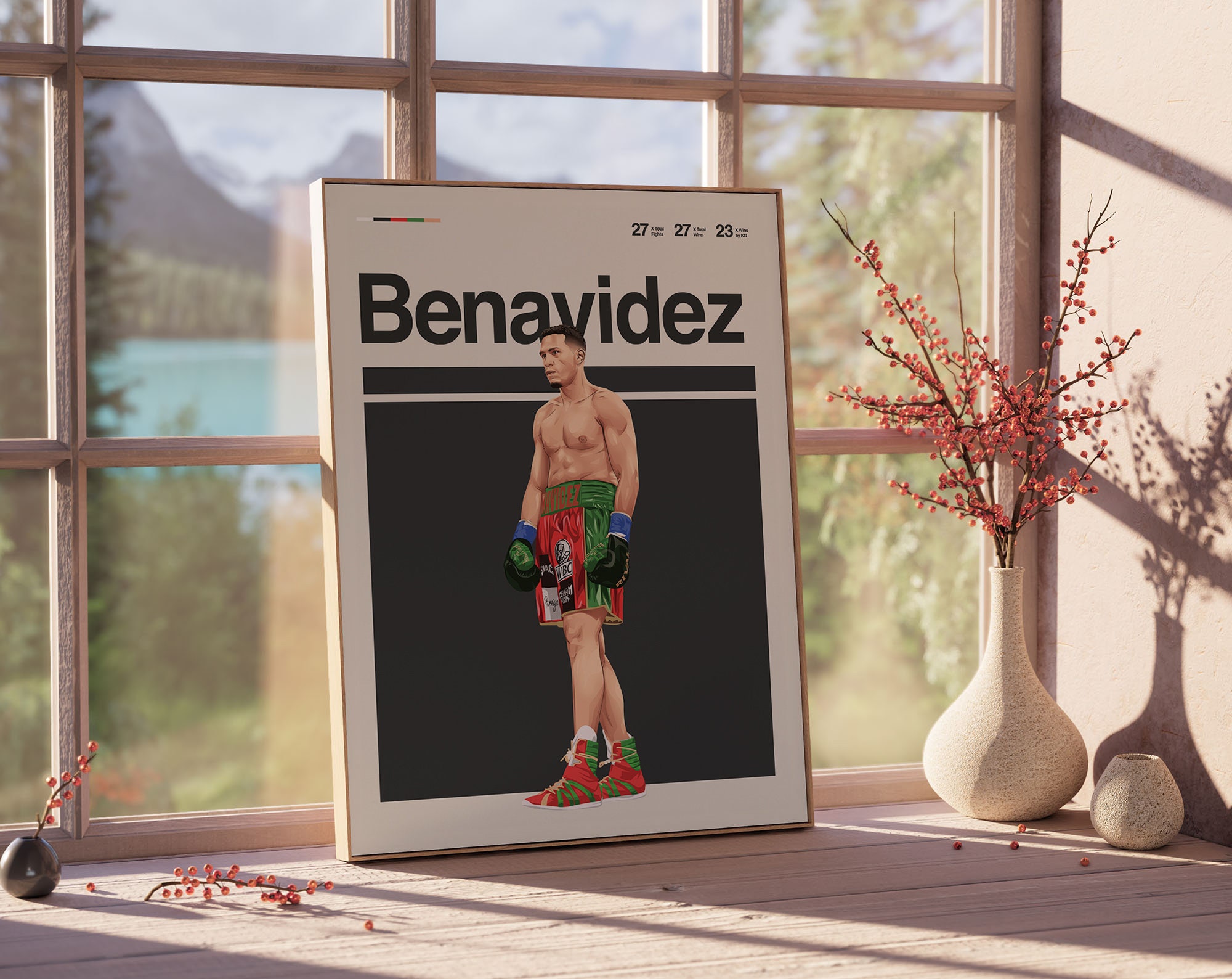 David Benavidez Poster, Boxing Poster, Modern Boxing Print, Minimalist ...