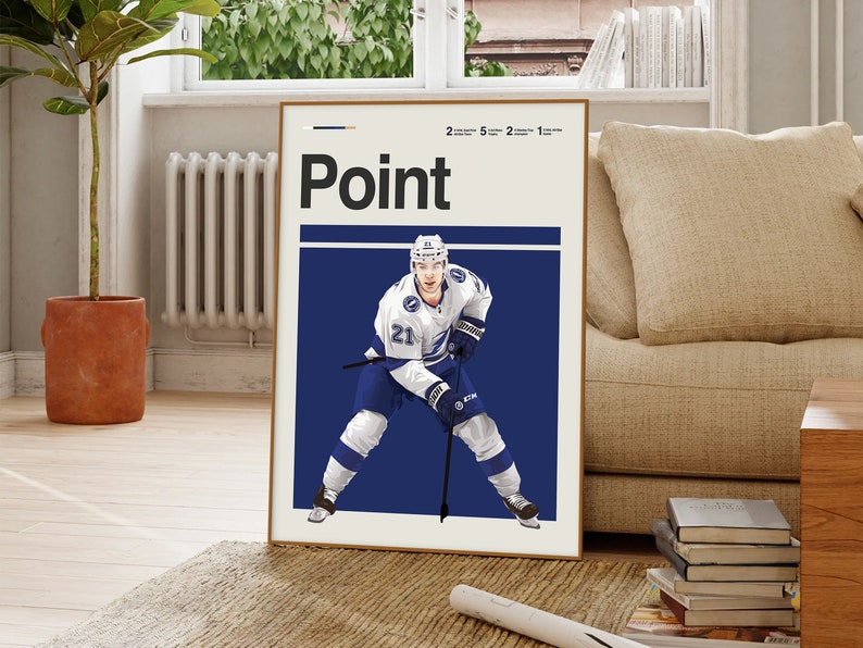 Brayden Point Poster, Hockey Poster, Modern Hockey Print, Minimalist ...