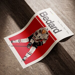 Connor Bedard Poster, Hockey Poster, Modern Hockey Print, Minimalist ...