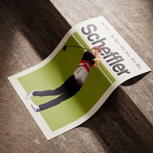 Scottie Scheffler Poster, Golf Poster, Modern Golf Print, Scheffler ...