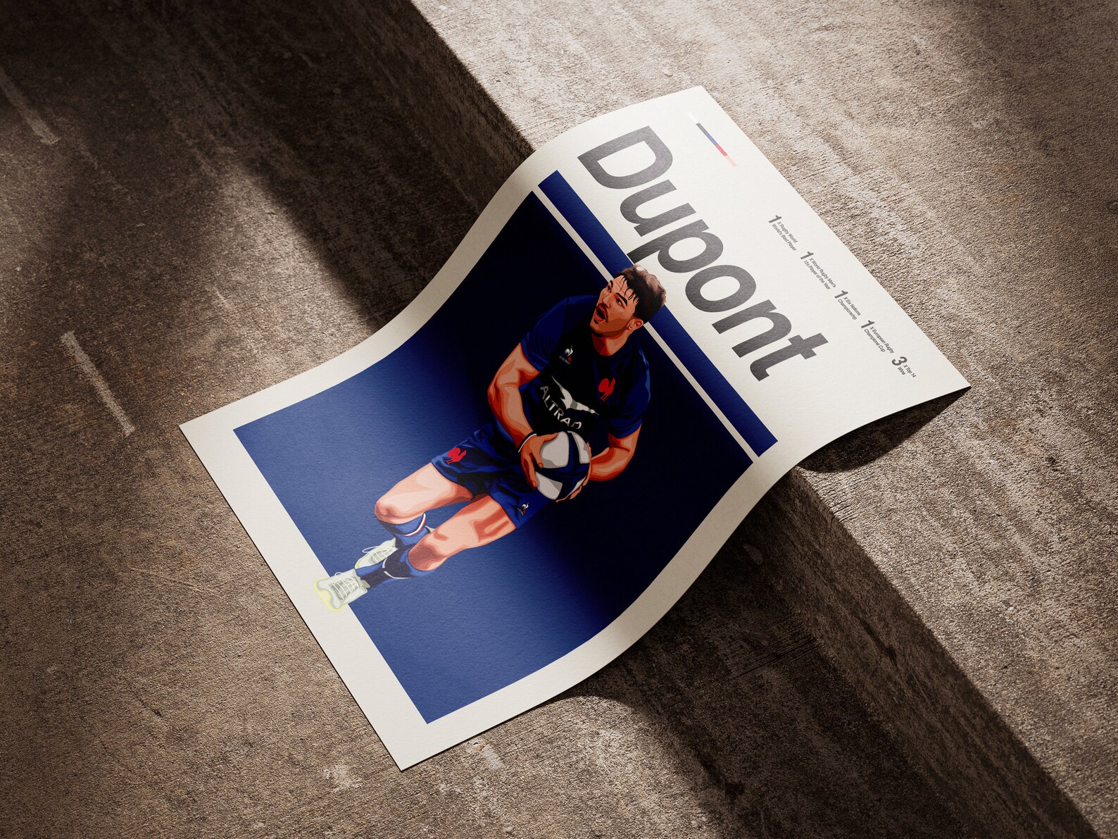 Antoine Dupont Poster, Rugby Poster, Modern French Rugby Print ...