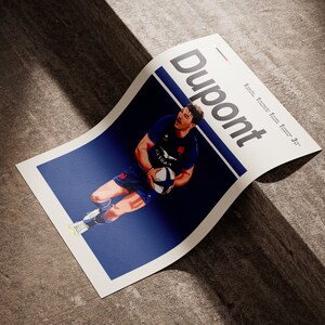 Antoine Dupont Poster, Rugby Poster, Modern French Rugby Print ...