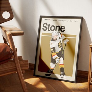 Mark Stone Poster, Hockey Poster, Modern Hockey Print, Minimalist NHL ...