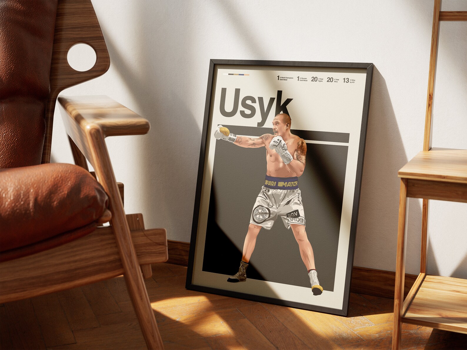 Oleksandr Usyk Poster, Boxing Poster, Modern Boxing Print, Minimalist ...