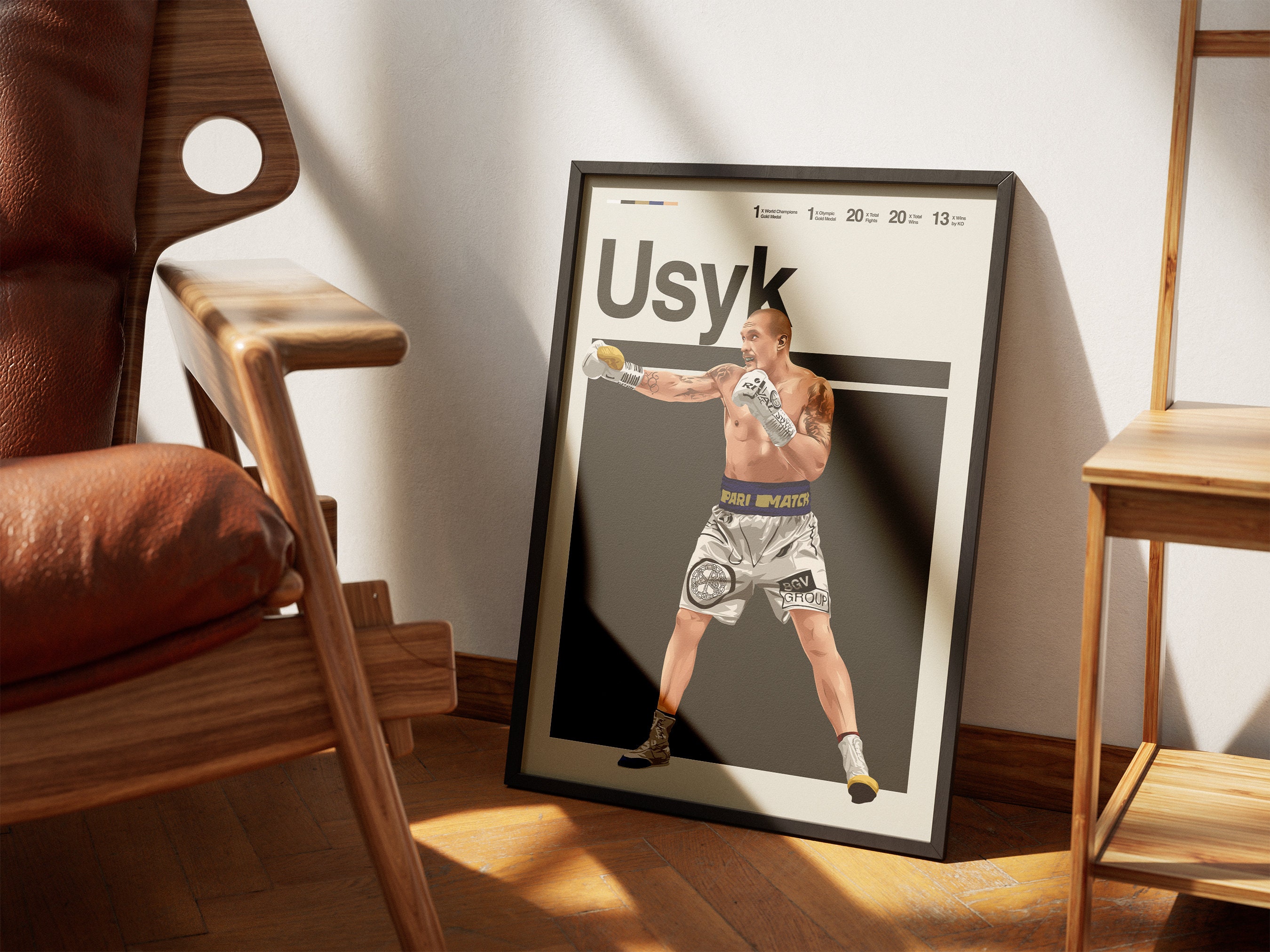 Oleksandr Usyk Poster, Boxing Poster, Modern Boxing Print, Minimalist ...