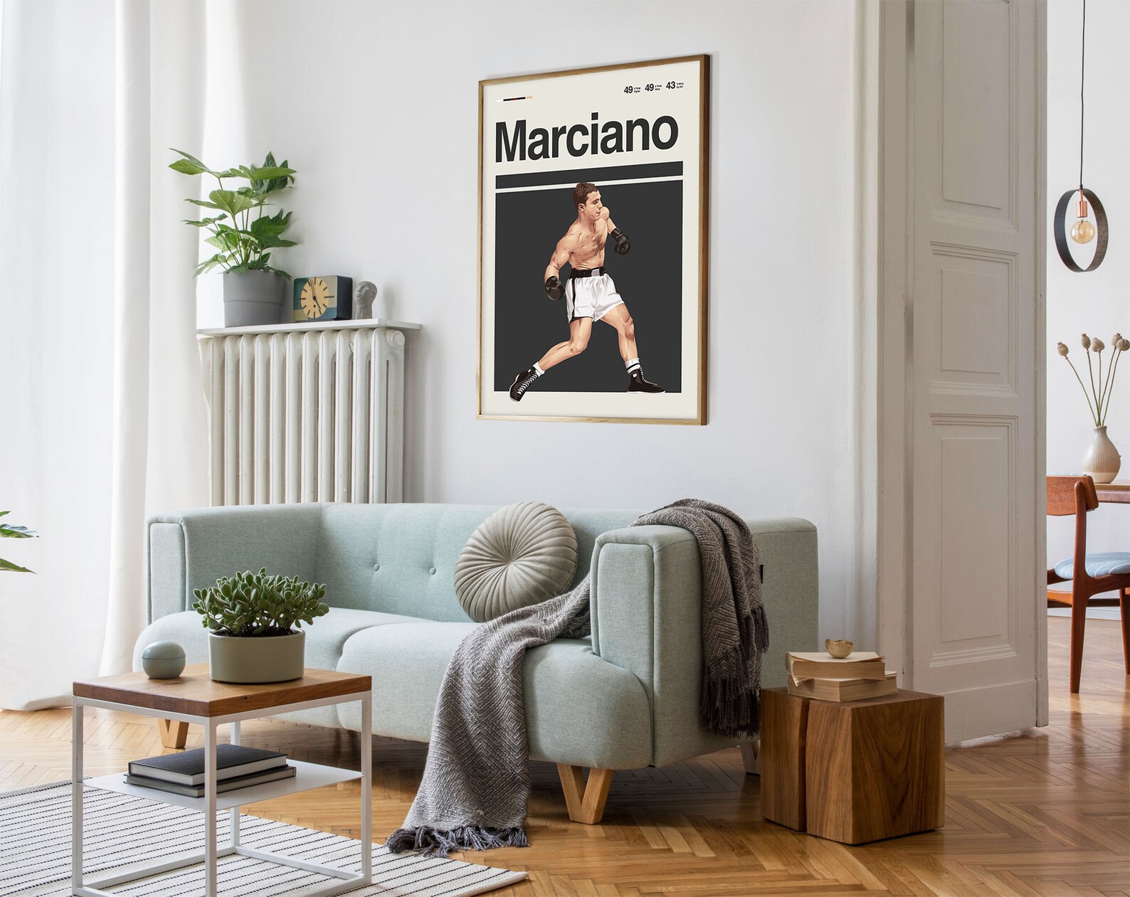 Rocky Marciano Poster, Boxing Poster, Modern Boxing Print, Minimalist ...