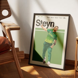 Dale Steyn Poster, Cricket Poster, South Africa Cricket Team Wall Art ...