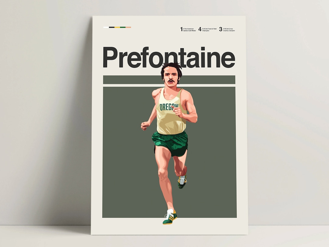 Steve Prefontaine Poster, Running Poster Modern Running Print ...