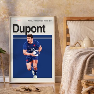 Antoine Dupont Poster, Rugby Poster, Modern French Rugby Print ...