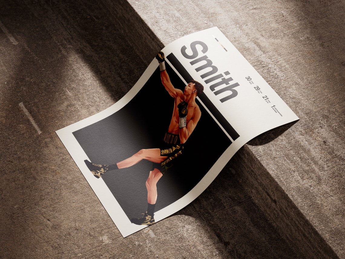 Callum Smith Poster, Boxing Poster, Modern Boxing Print, Minimalist ...