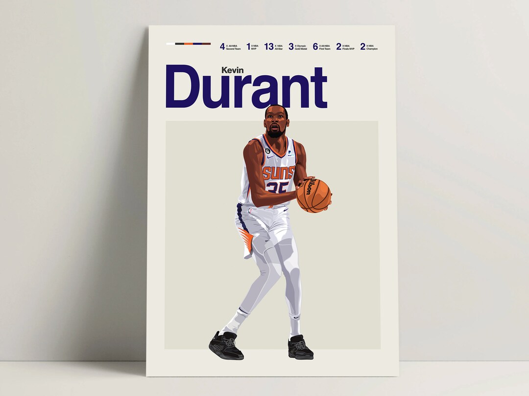 Kevin Durant Poster, Basketball Poster, NBA Basketball Print ...
