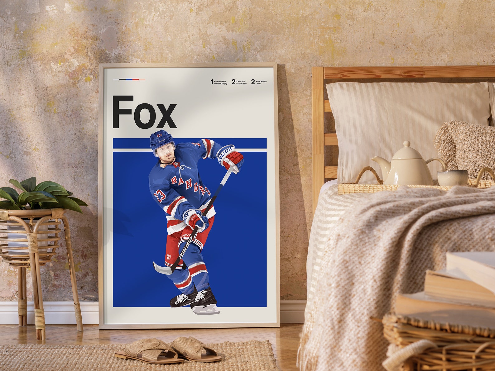 Adam Fox Poster, Hockey Poster, Modern Hockey Print, Minimalist NHL ...