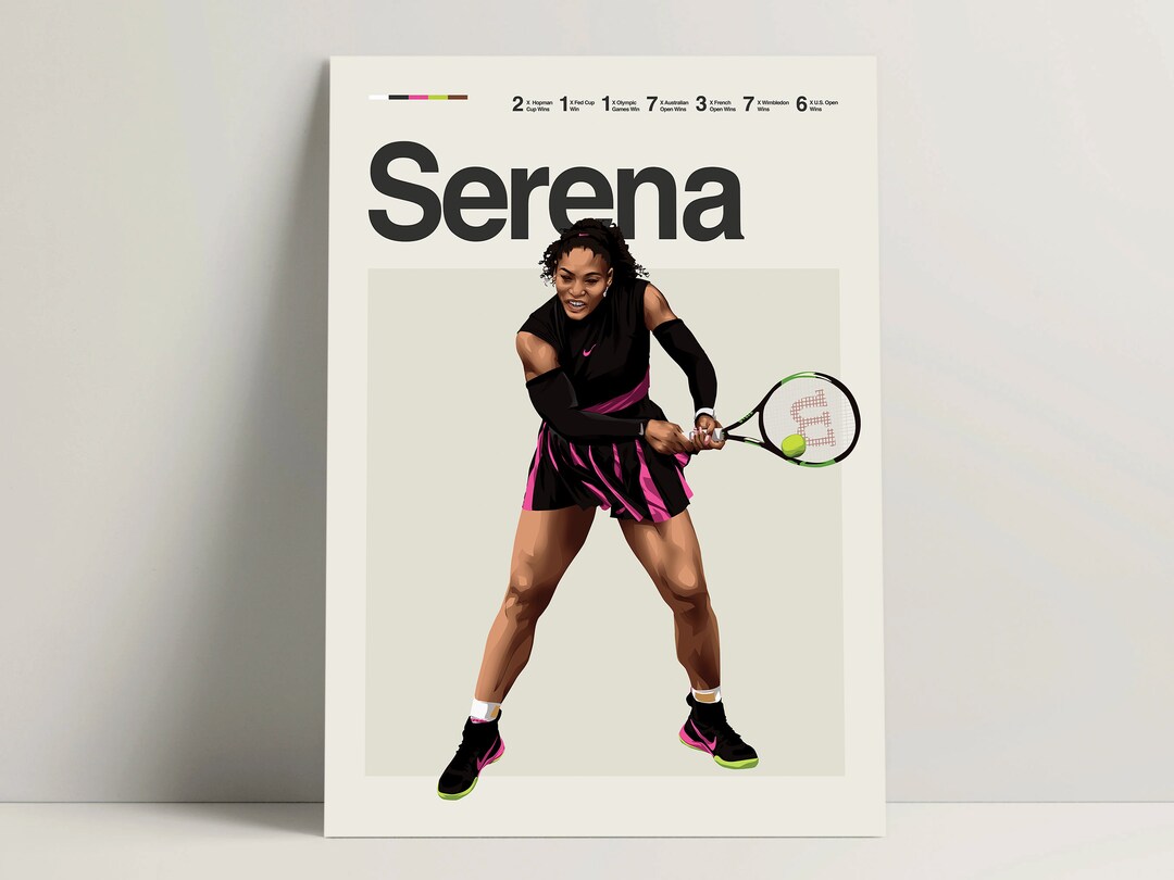 Serena Williams Poster Print, Tennis Poster Modern Tennis Print ...