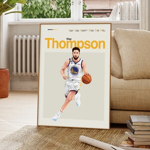 Klay Thompson Poster, Basketball Poster, NBA Basketball Print ...