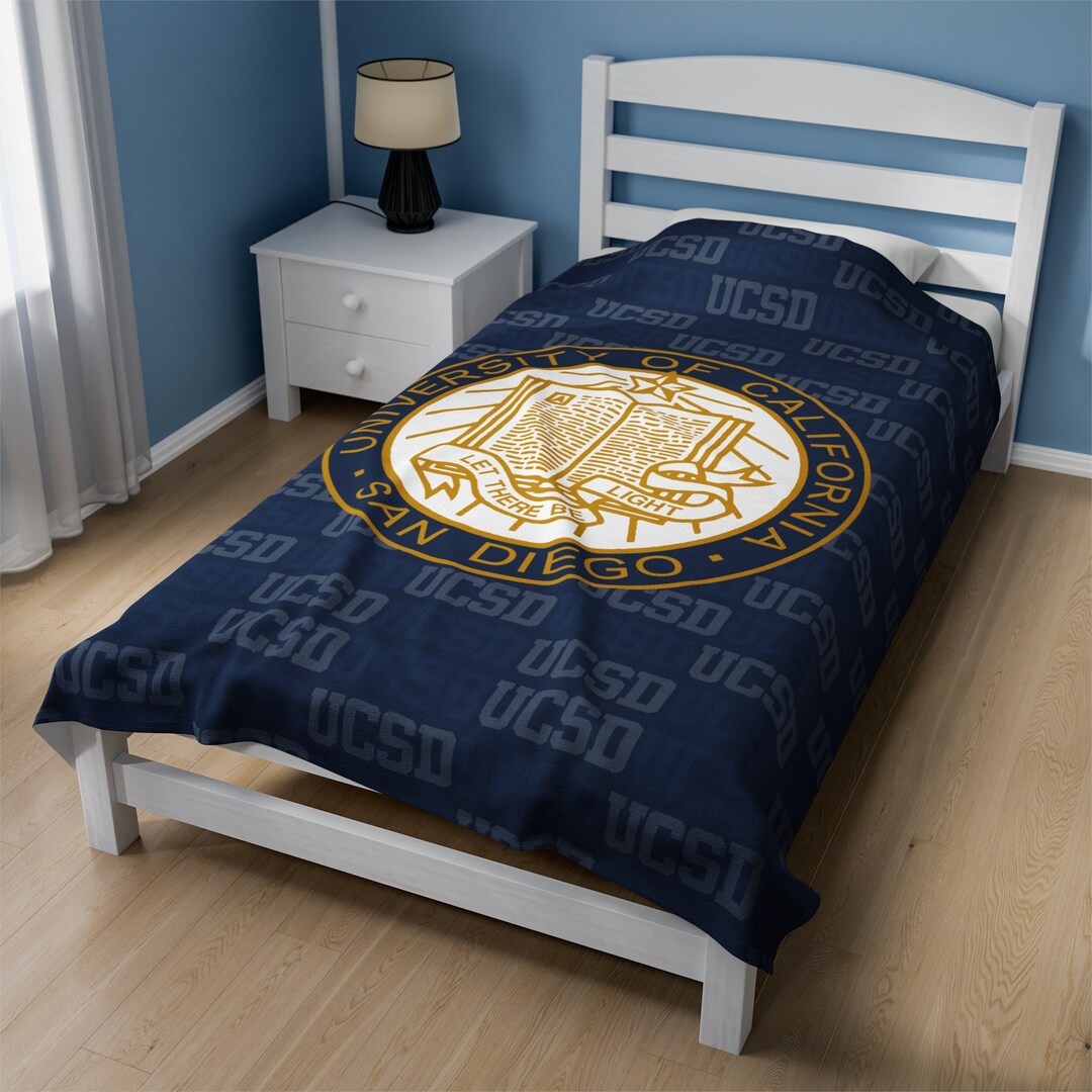UCSD Velveteen Plush Blanket, UCSD University,ucsd University ...