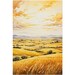 Watercolor Wheat Field Painting, Countryside Poster, Golden Wheat Field ...