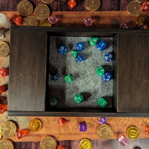 Custom Dnd Dice Box, Dnd Rolling Tray, Personalized Name Engraving ...