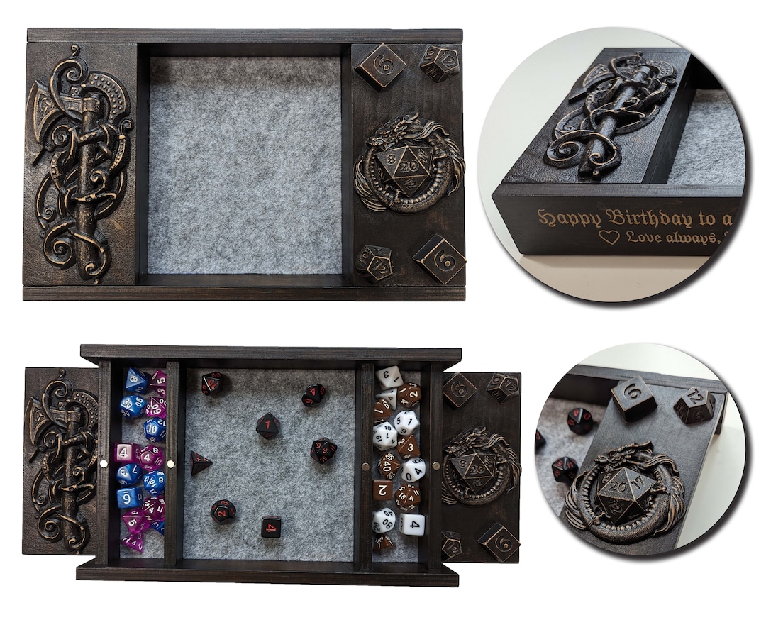 Dice Tray, Dice Holder | Dice Vault | Dice Box | Perfect Gift for D&D ...