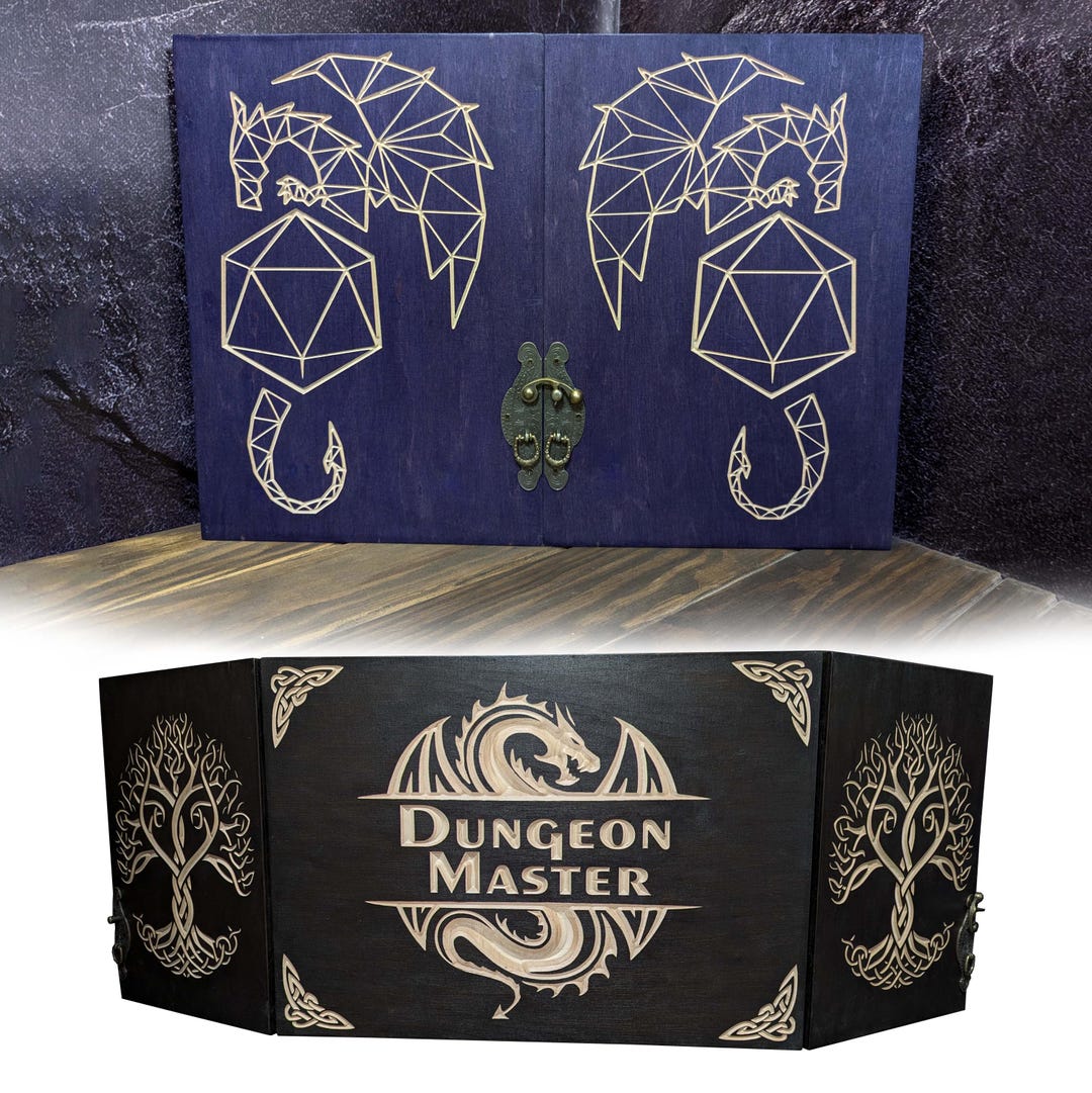 Dungeon Master Screen, Wooden RPG Screen, Dm Screen Magnetic Wood With ...