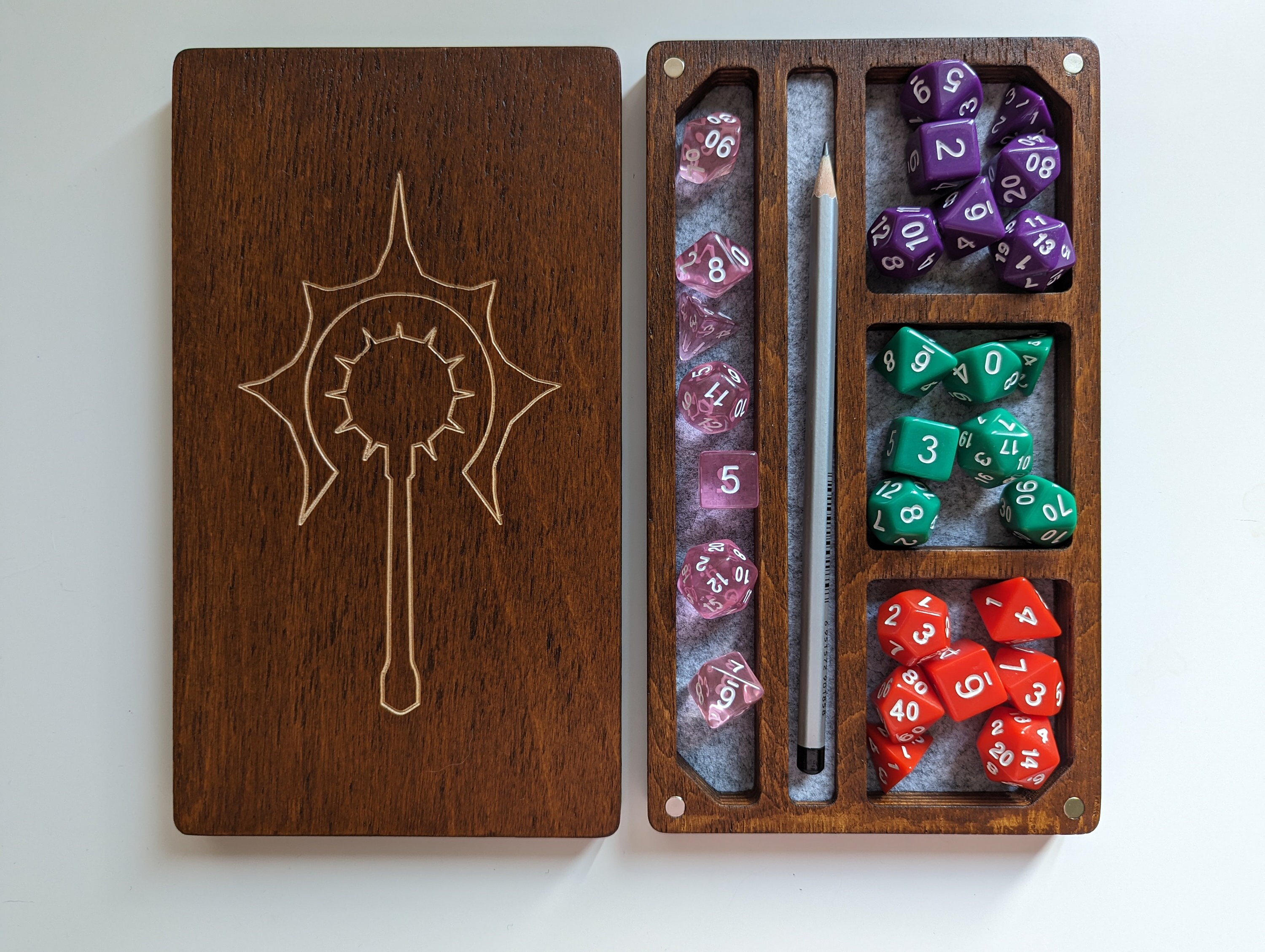 Personalized D&D Dice Box, Dnd Dice Box and Storage, Dnd Engraved Wood ...
