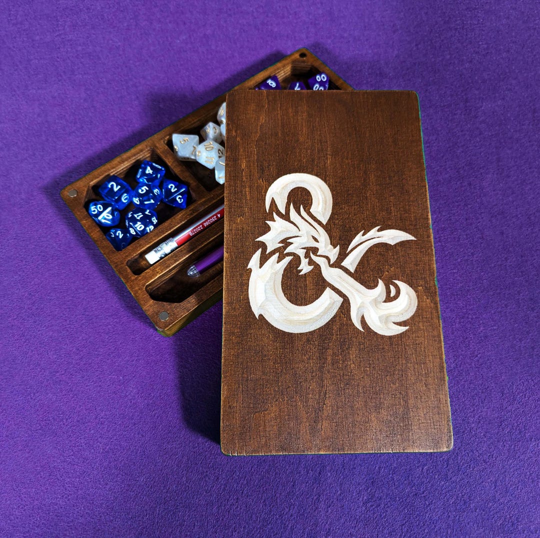 Dice Box Hardwood Rpg Dice Tray Dice Tray and Storage Dungeon Master ...