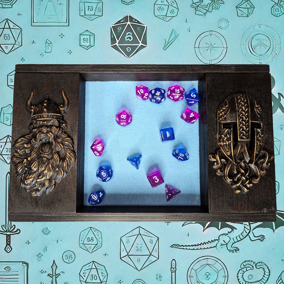 Custom DND Dice Box Dnd Dice Tray DND Gift Birthday Anniversary ...