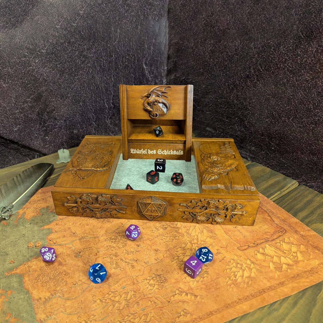 Dice Tower for Dnd Gift | Tray for Dnd | for Tabletop RPG Gamers ...