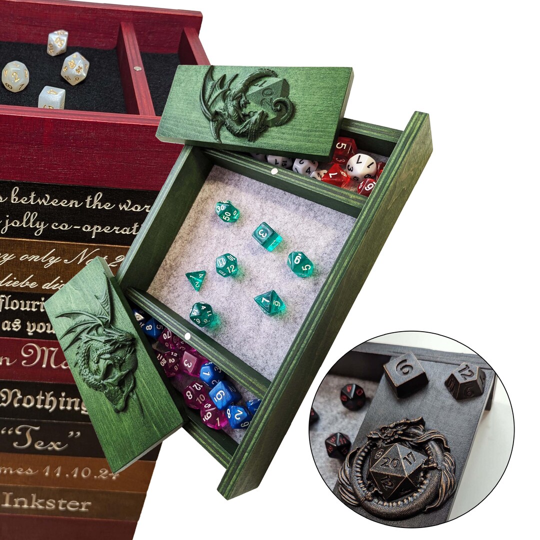 Dice Tray, Dice Box, Custom Dnd Gift, Dnd Rolling Tray - Etsy
