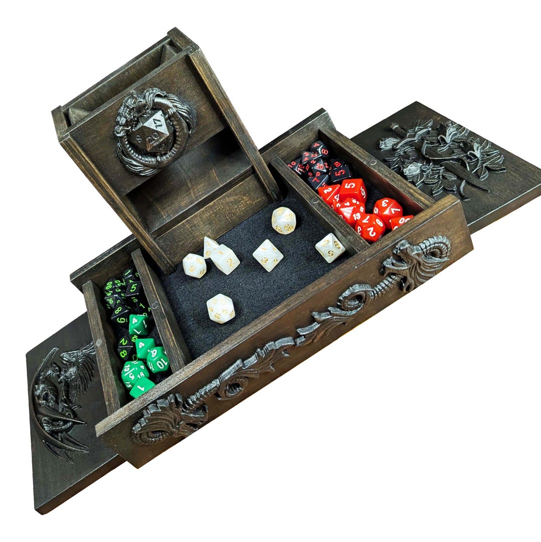 Dice Tower Dnd Gift | Tray for Dnd | for Tabletop RPG Gamers | Wooden ...