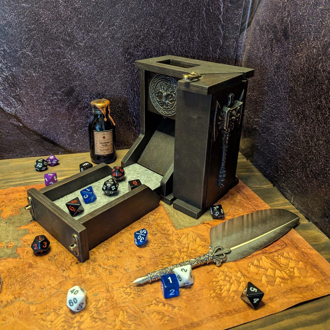 DND Tower With Dice Storage, for RPG Gamers, Perfect Dnd Gift, 3 In1 ...