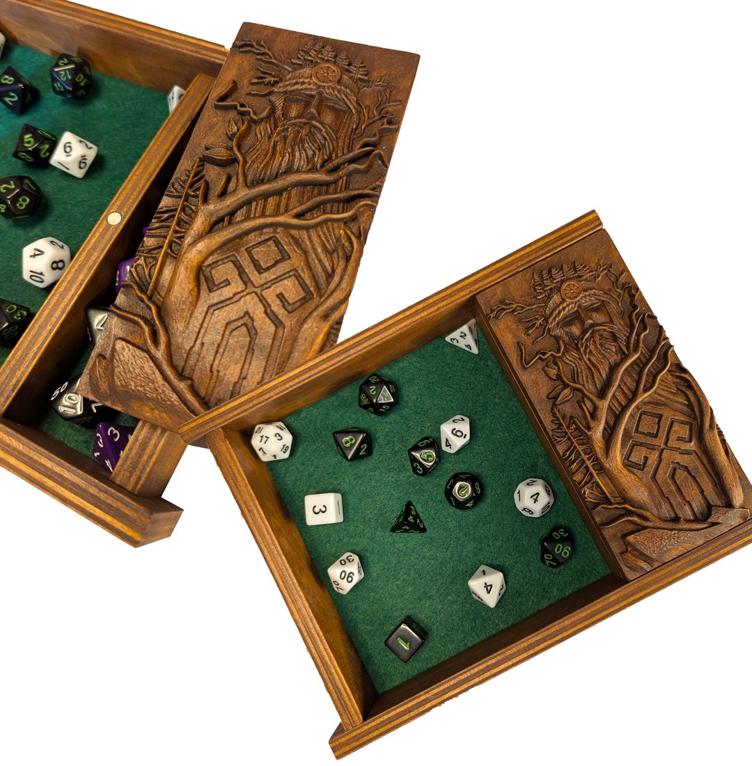 Dice Tray Custom Dnd Vault for Dice Old Wood Style, Dnd Dice Case ...