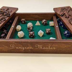 Custom Dnd Dice Box, Dnd Rolling Tray, Personalized Name Engraving ...