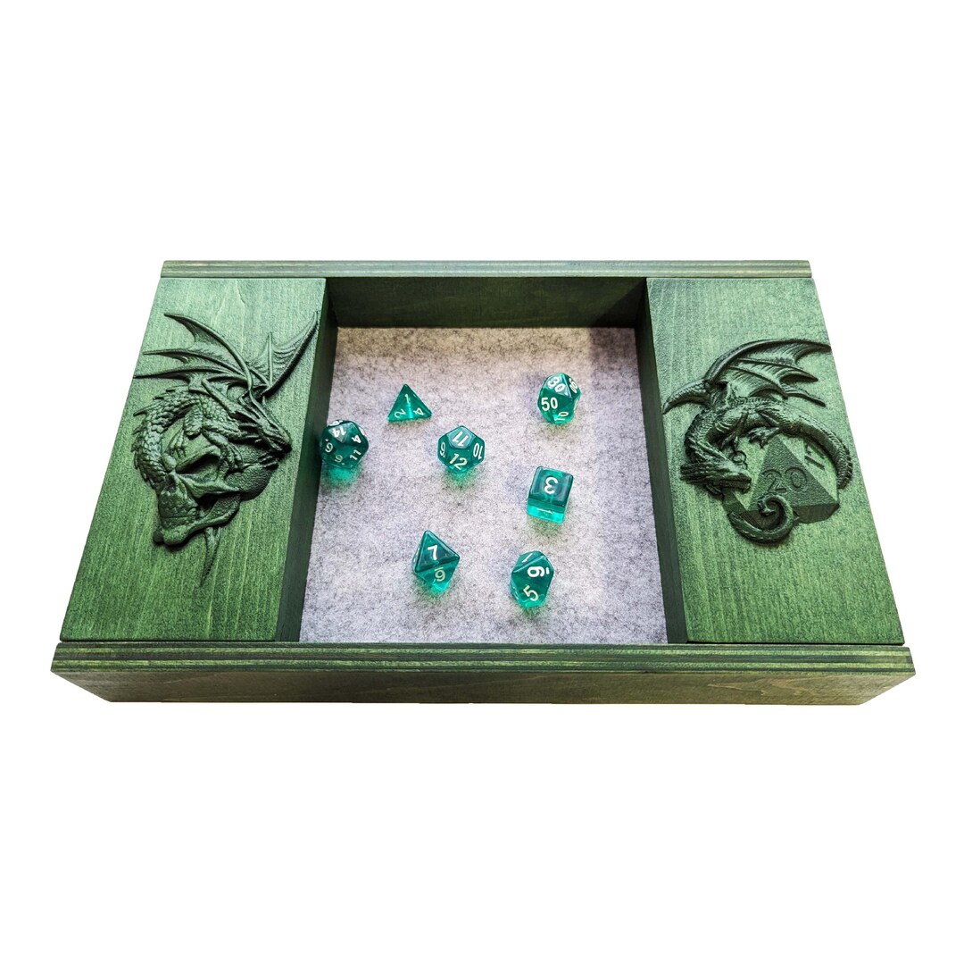 Dice Tray for Tabletop Games, Dice Box Wood for RPG Gamers, Custom Gift ...
